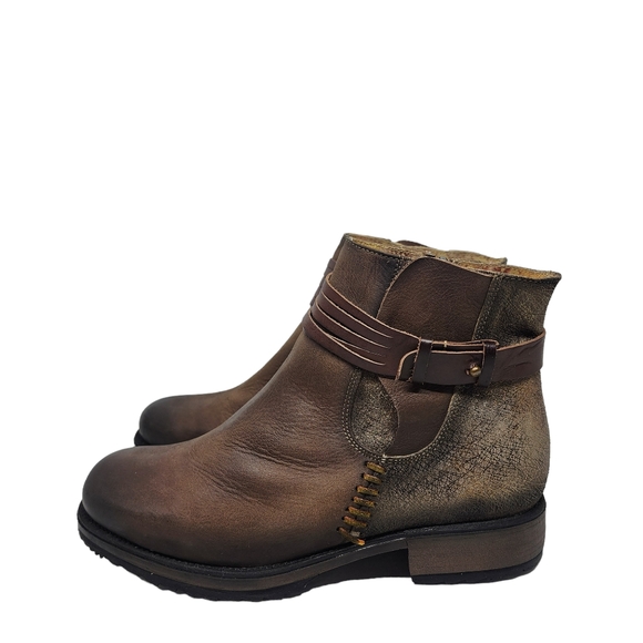 Bunker | Shoes | Bunker Womens Leather Side Zip Bootie Brown | Poshmark